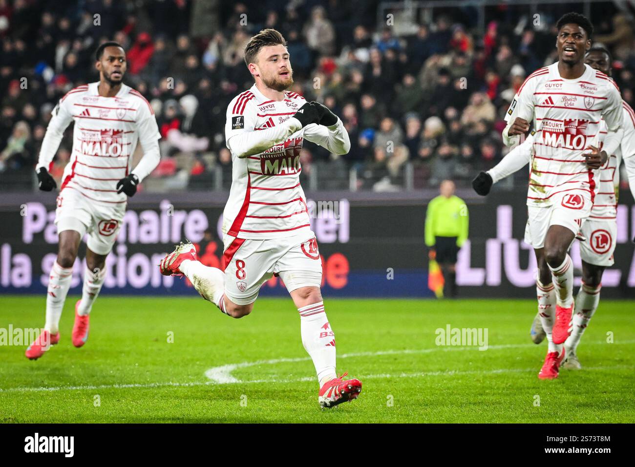 Rennes, France, France. 18th Jan, 2025. Hugo MAGNETTI of Brest ...