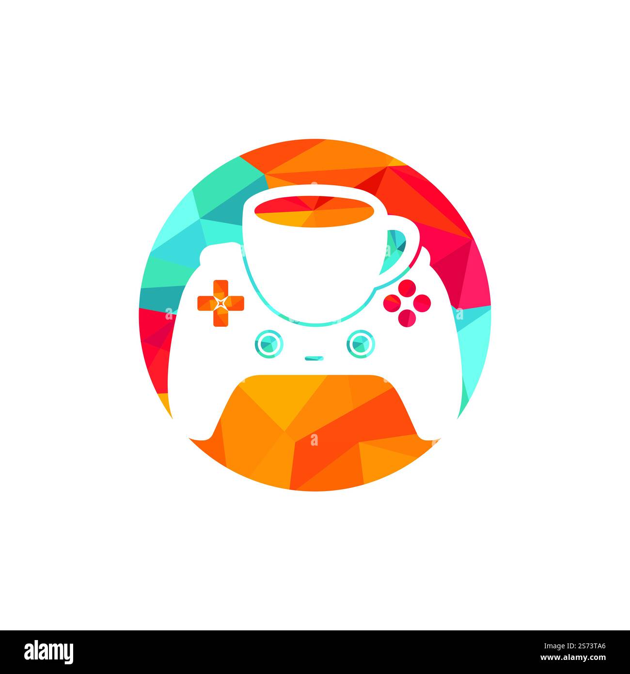 Gamer cafe vector logo design template Stock Vector Image & Art - Alamy