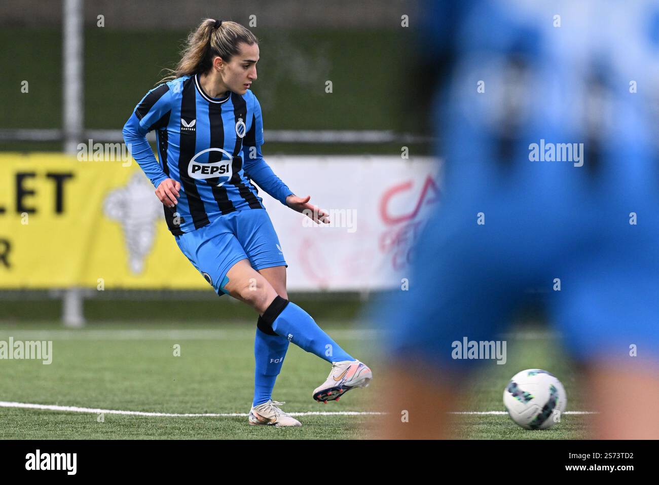 Aalter, Belgium. 18th Jan, 2025. Sejde Abrahamsson (2) of Club YLA pictured during a female ...