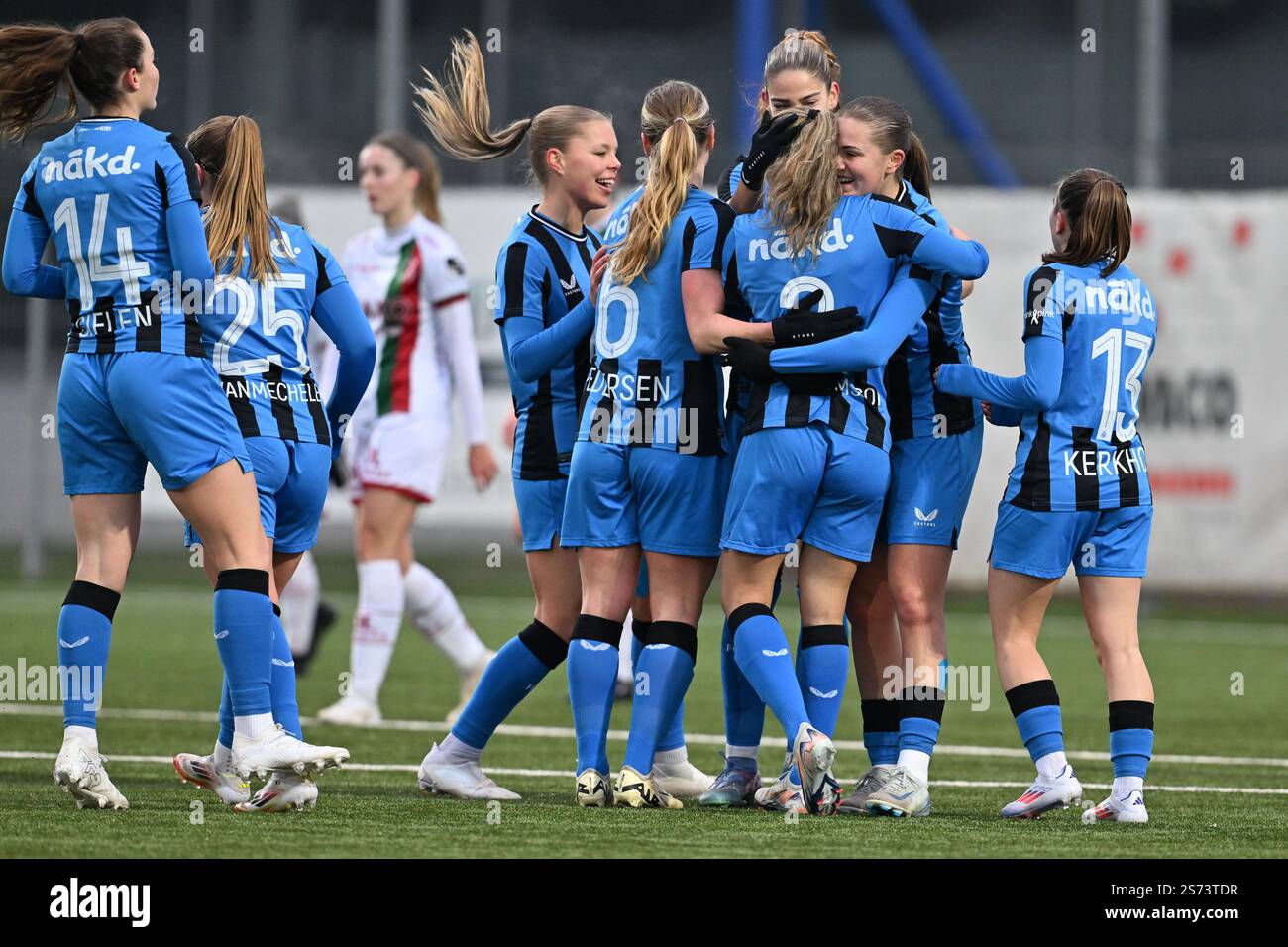 Aalter, Belgium. 18th Jan, 2025. Sejde Abrahamsson (2) of Club YLA ...