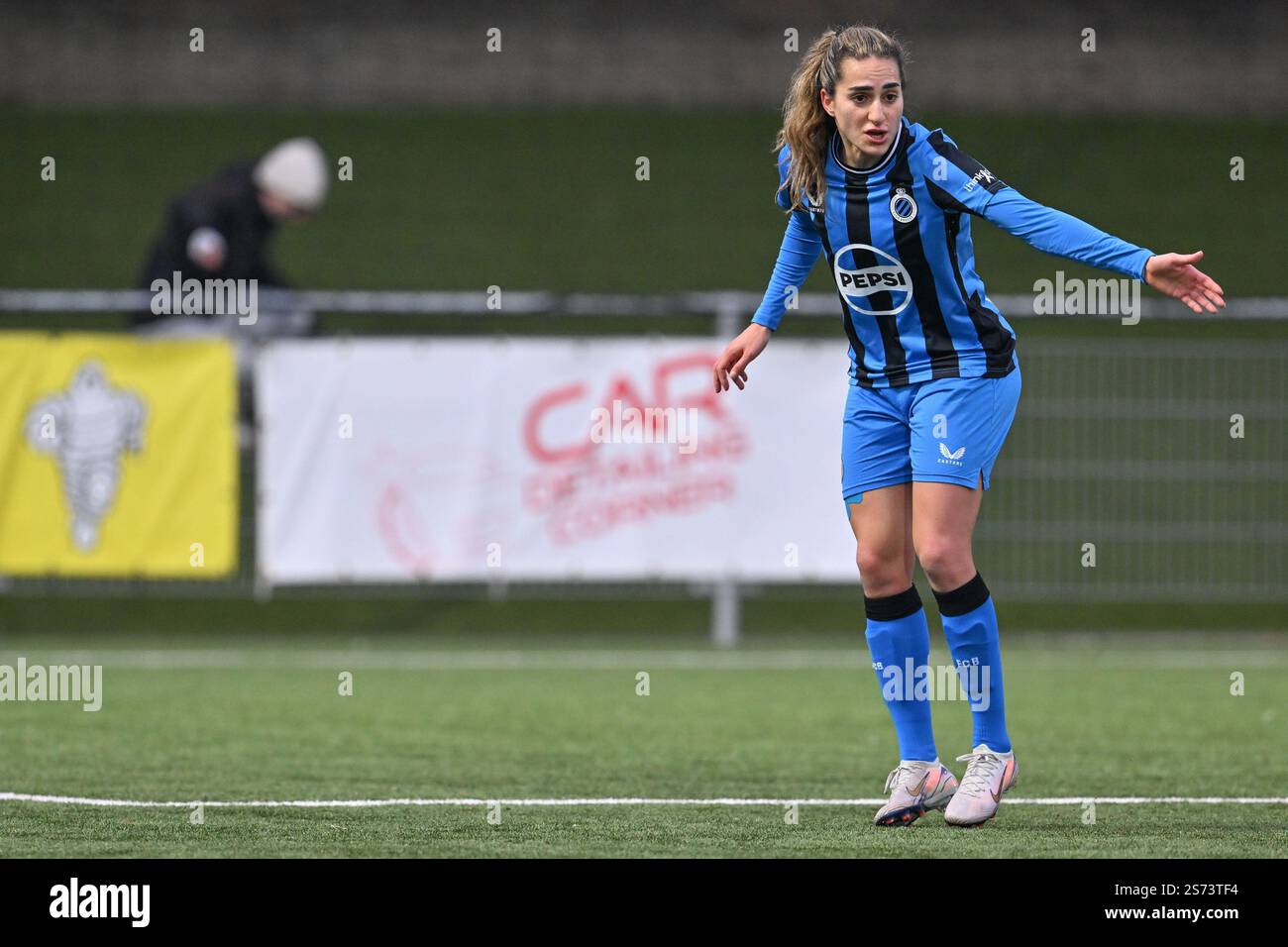 Aalter, Belgium. 18th Jan, 2025. Sejde Abrahamsson (2) of Club YLA pictured during a female ...