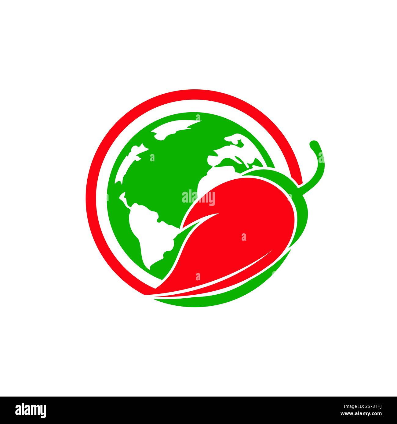 Spice world vector logo design. Chili and globe icon vector logo design ...