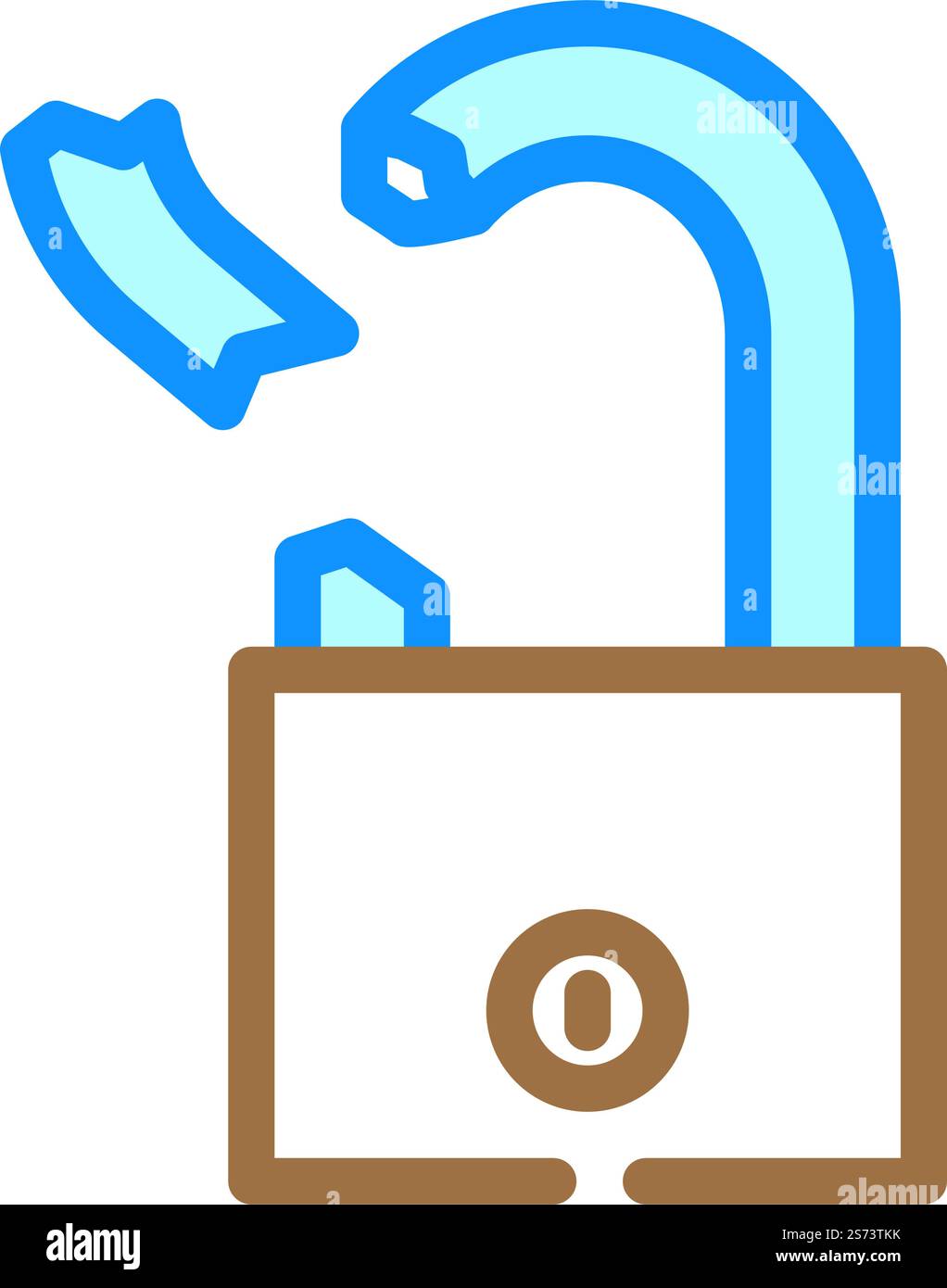 unlock padlock color icon vector. unlock padlock sign. isolated symbol ...