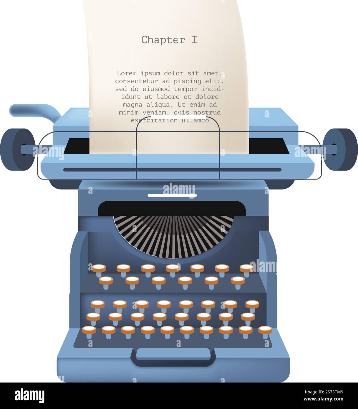 Chapter typing in vintage typewriter hi-res stock photography and ...