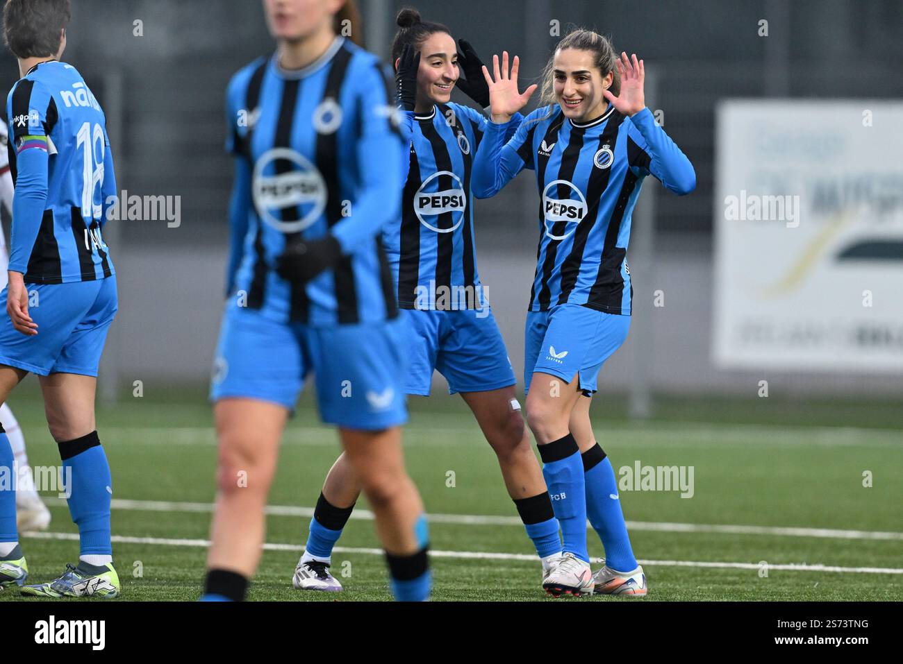 Aalter, Belgium. 18th Jan, 2025. Sejde Abrahamsson (2) of Club YLA ...