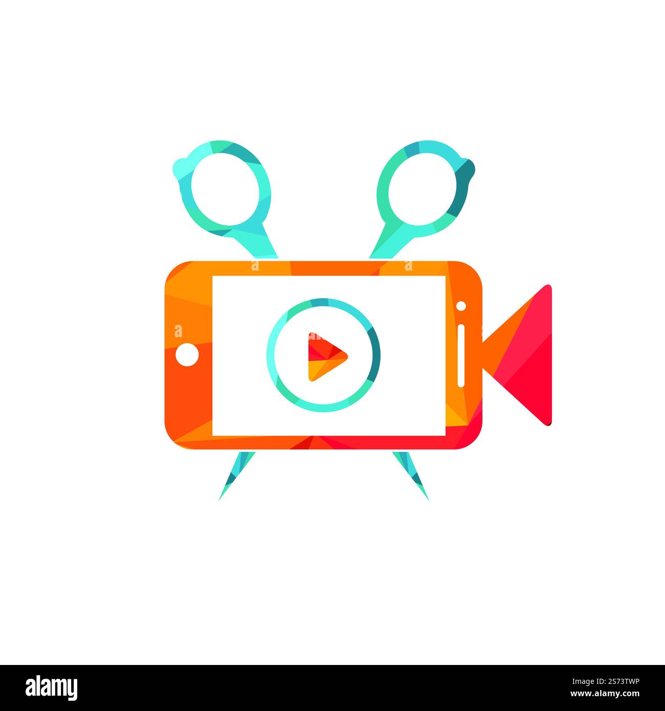 Movie film editor vector logo design. Video editing logo concept Stock ...