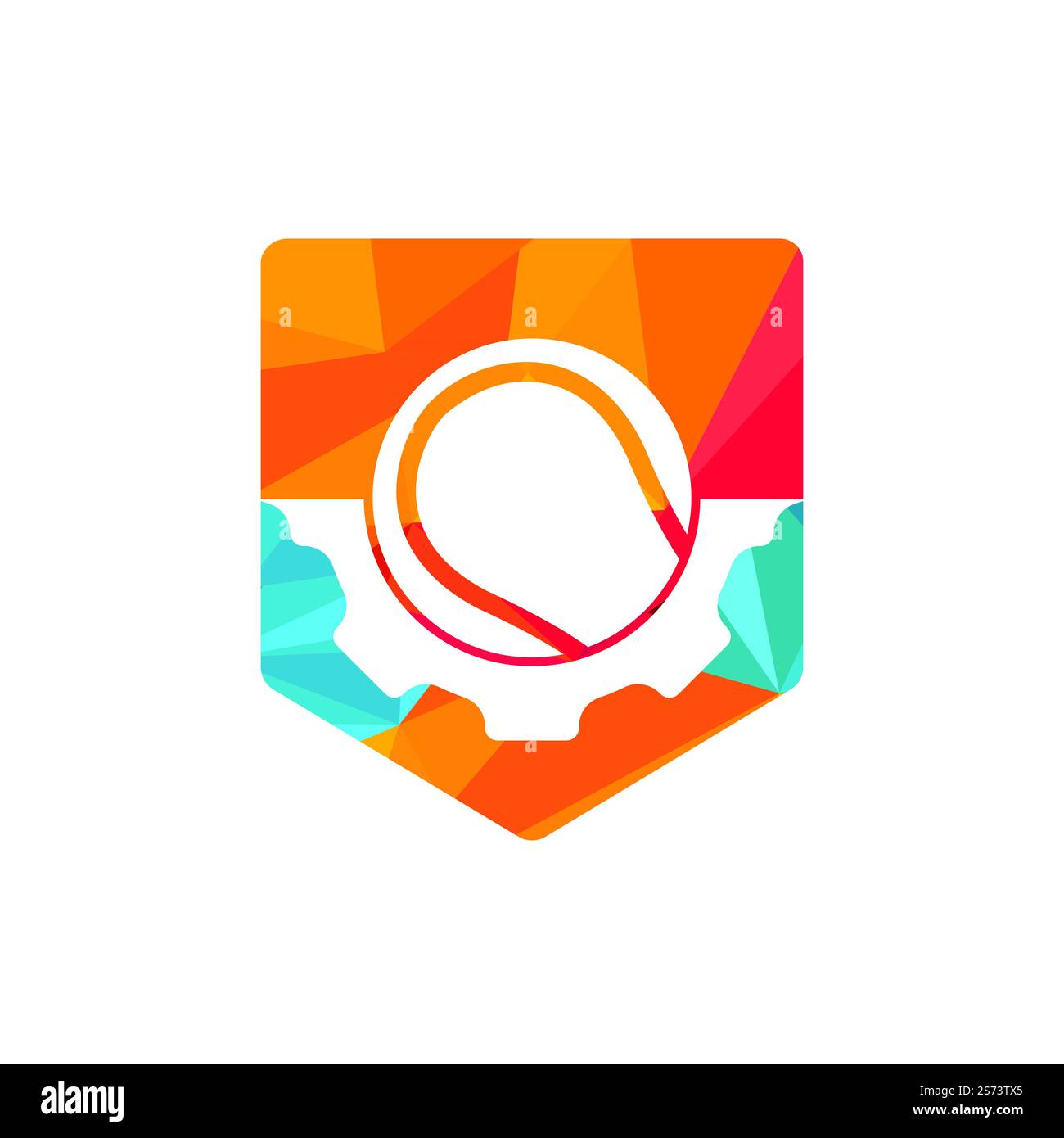 Tennis Gear vector logo design template. Unique tennis and industrial ...
