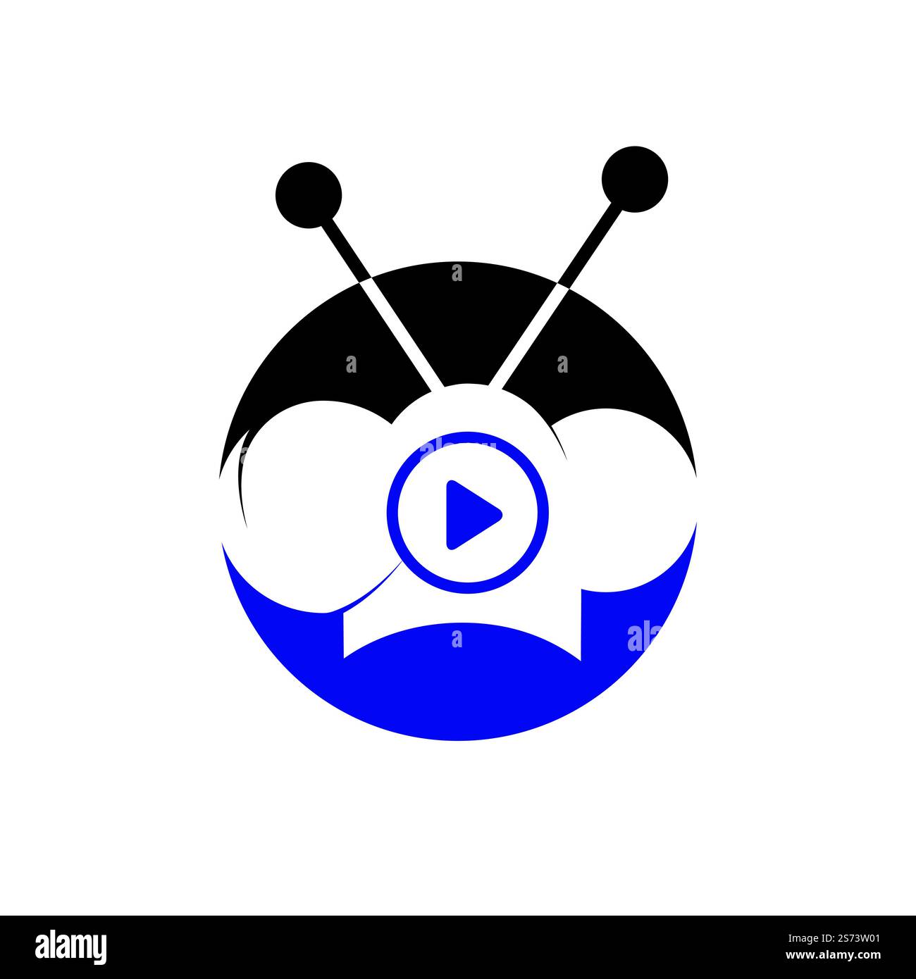 Chef play vector logo design. Cooking video logo design concept Stock ...