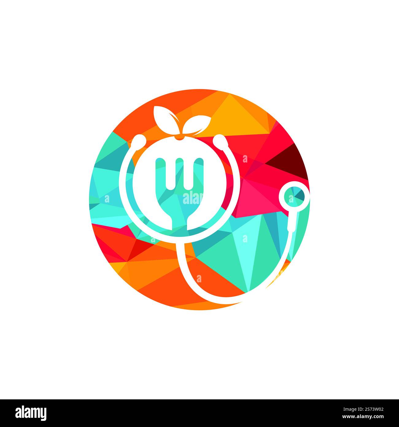 Medical food vector logo design template. Stethoscope and healthy food ...