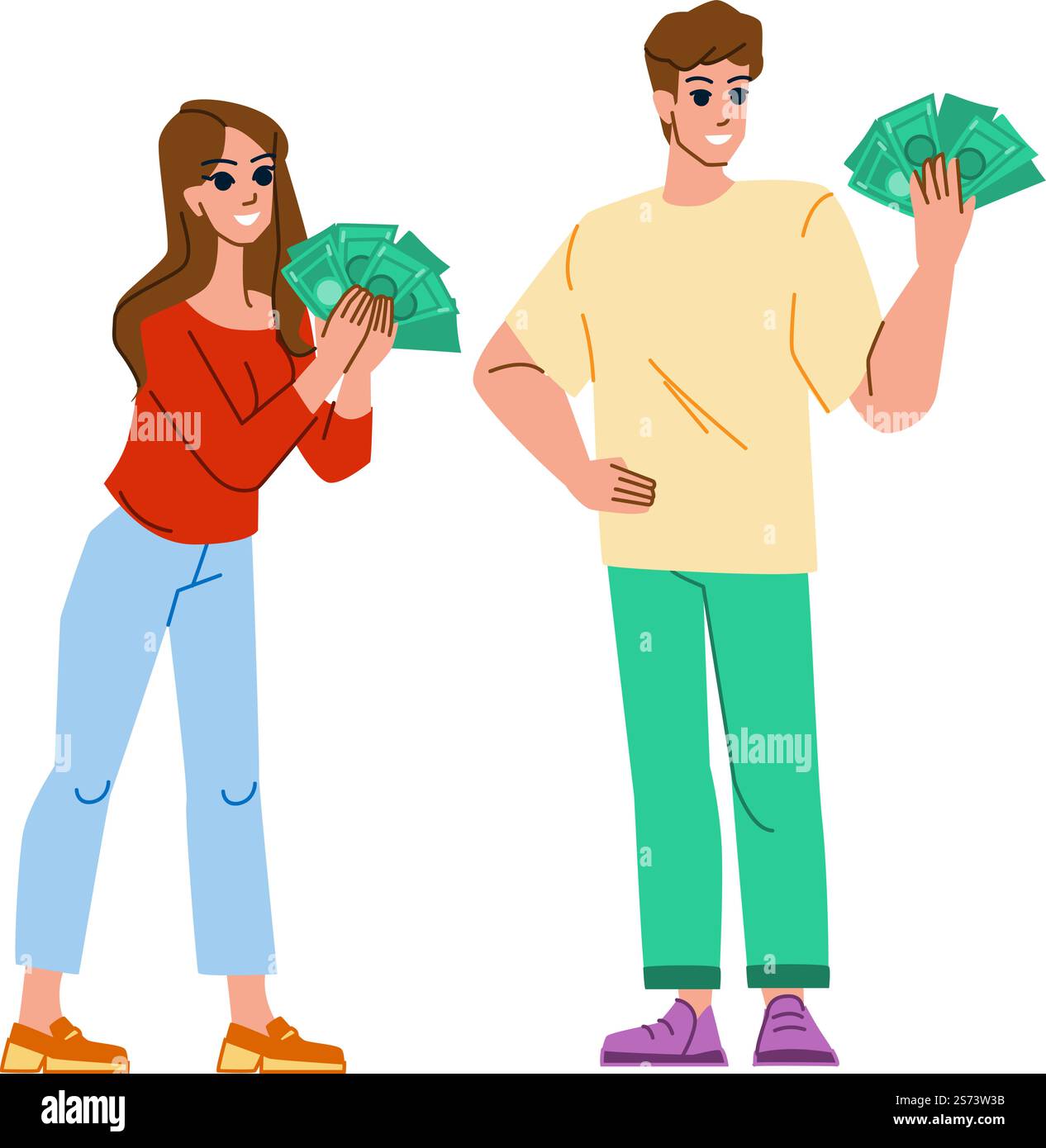 family money vector. man finance, father home, cash budget, investment ...