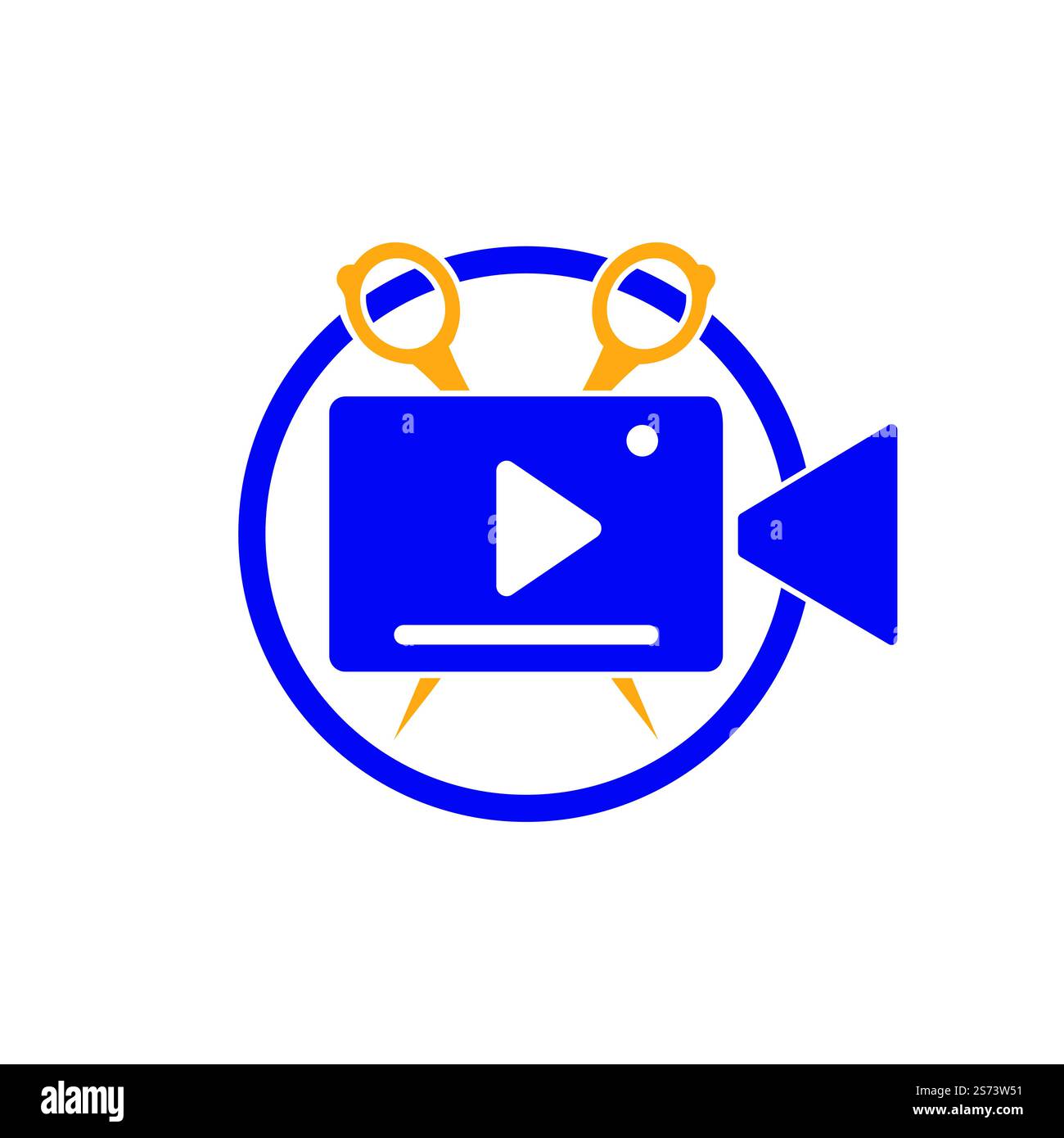 Movie film editor vector logo design. Video editing logo concept Stock ...