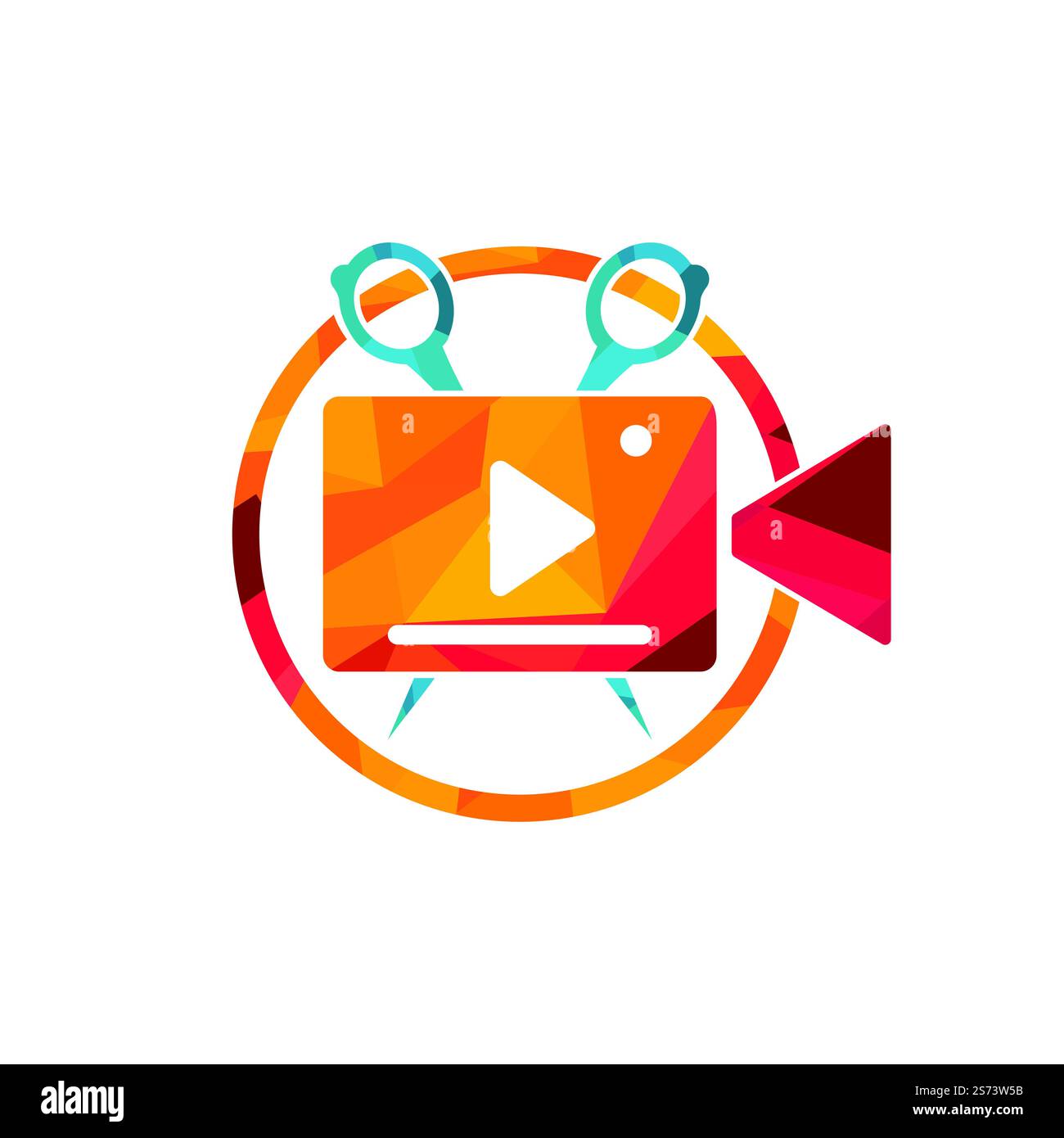 Movie film editor vector logo design. Video editing logo concept Stock ...