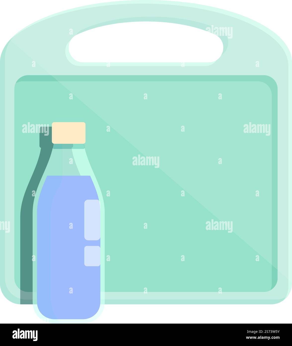 Water drink plastic box icon cartoon vector. School snack. Healthy meal ...