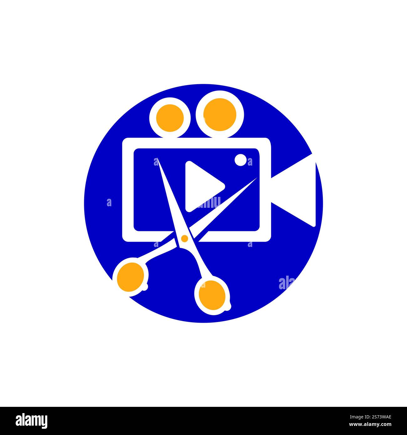 Movie film editor vector logo design. Video editing logo concept Stock ...