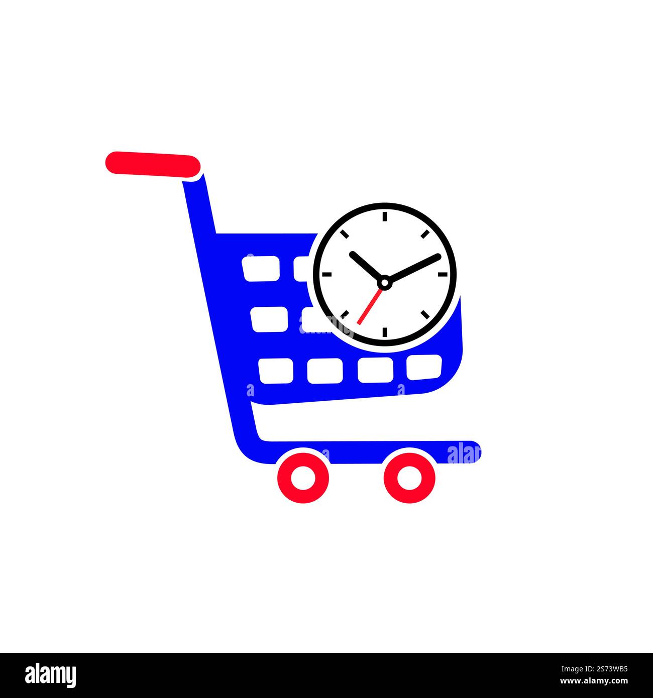 Shopping time vector logo design template Stock Vector Image & Art - Alamy
