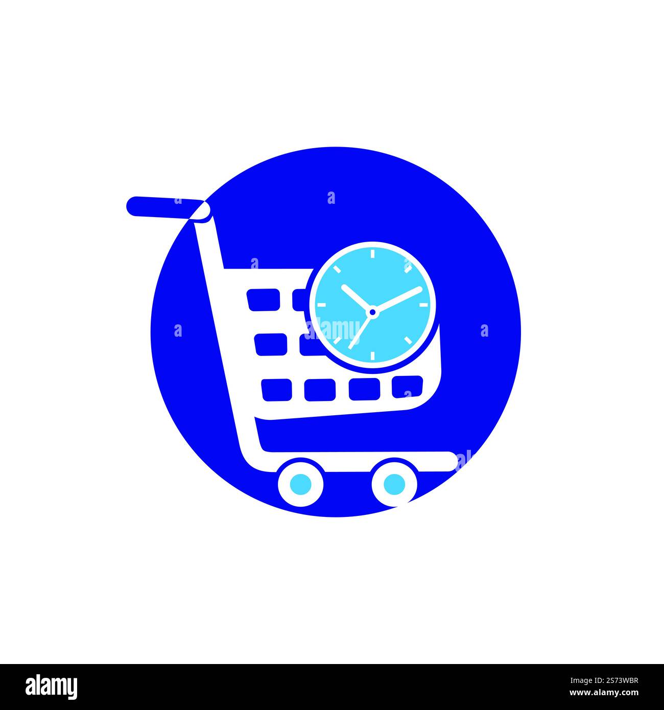 Shopping time vector logo design template Stock Vector Image & Art - Alamy