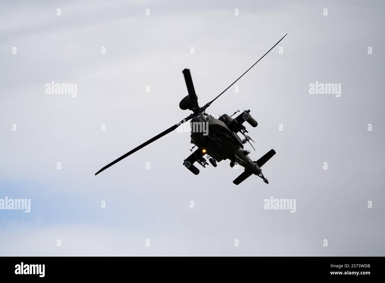 a British army Boeing Apache Longbow Attack helicopter gunship AH2 ...