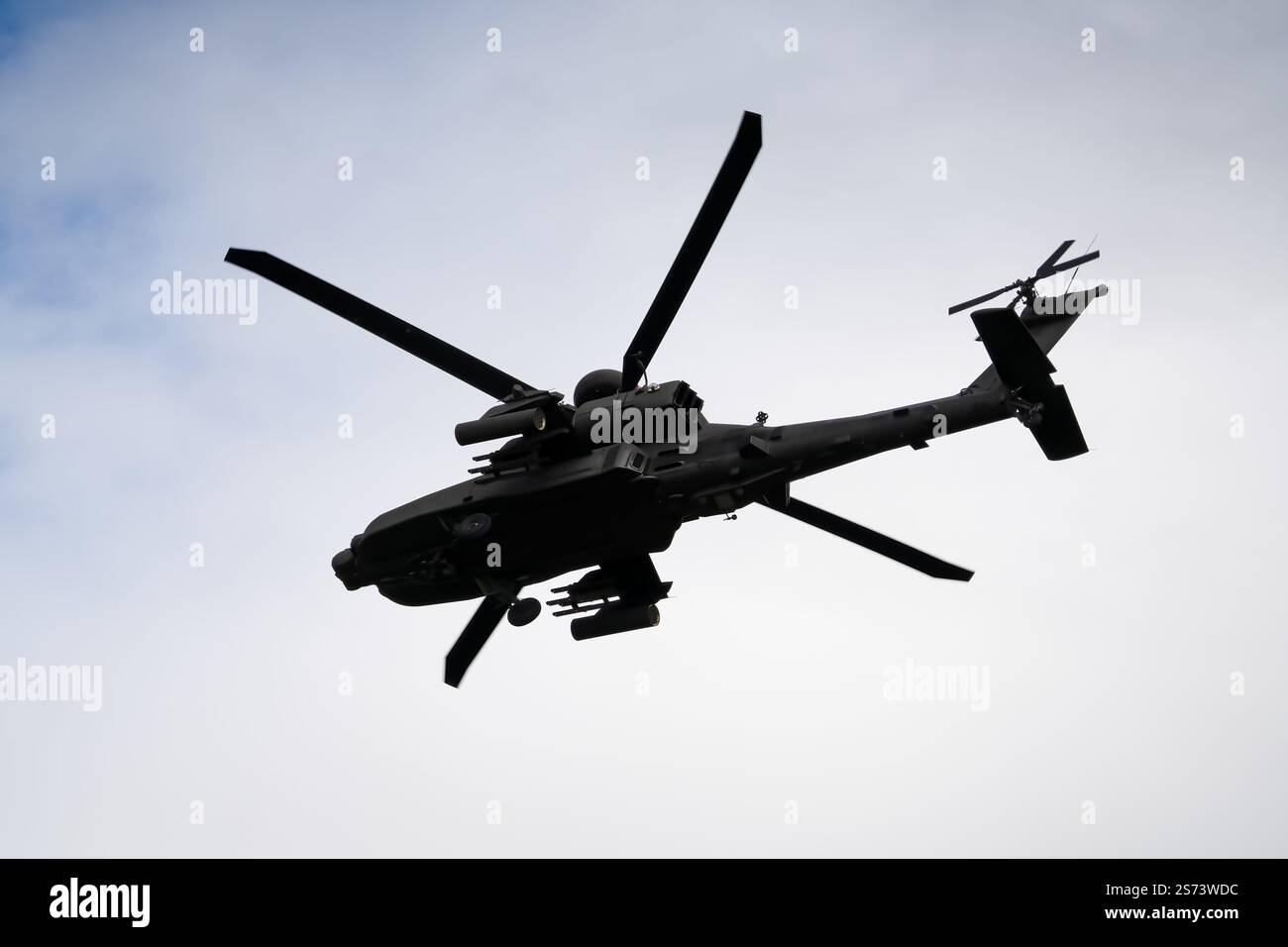a British army Boeing Apache Longbow Attack helicopter gunship AH2 ...