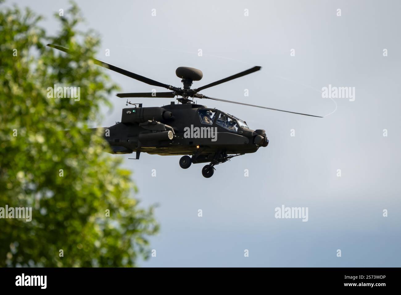 front quarter view of a British army Boeing Apache Longbow Attack ...