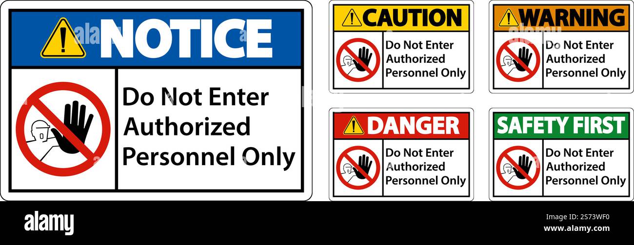 Do Not Enter Authorized Personnel Only Sign Stock Vector Image & Art ...