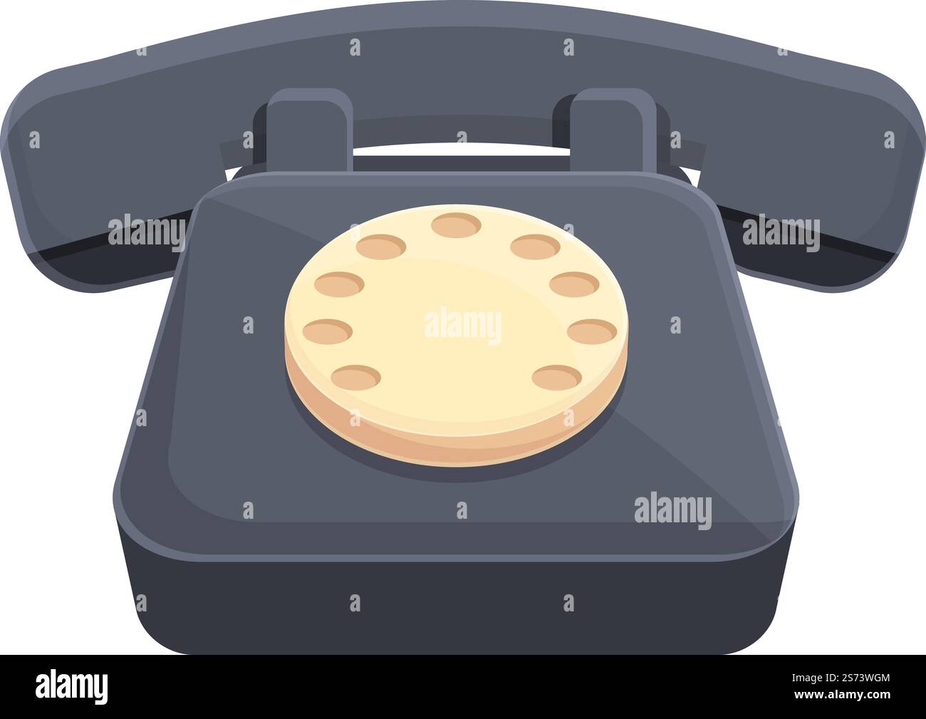 Analogue telephone icon cartoon vector. Retro audio. Device style ...