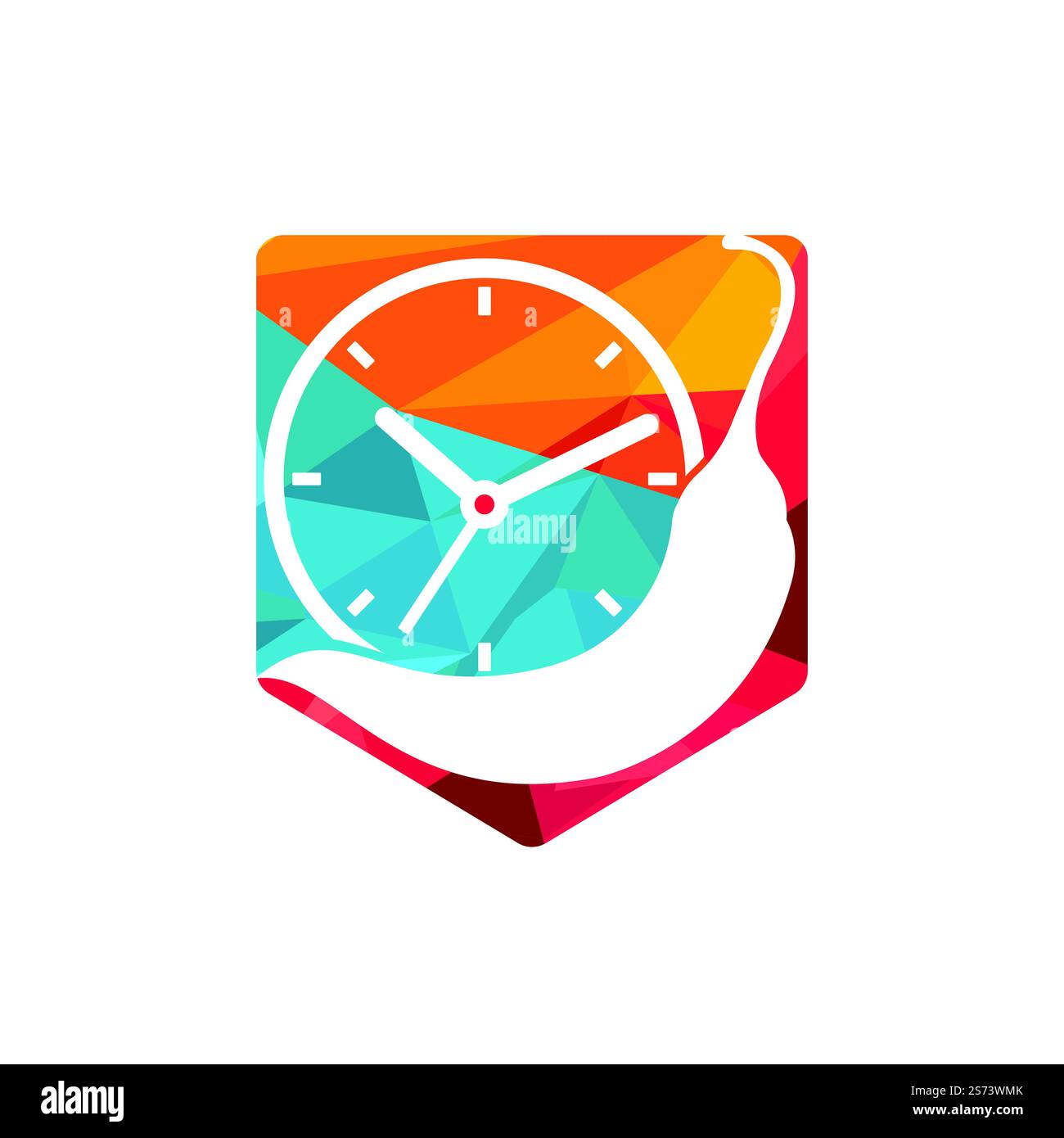 Spicy time vector logo design template. Chili with clock icon vector ...