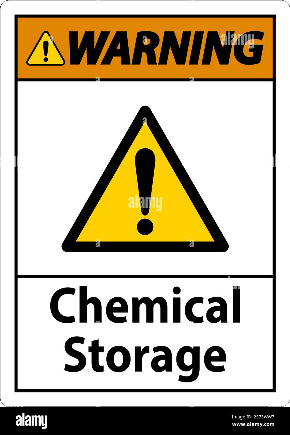 Warning Chemical Storage Symbol Sign On White Background Stock Vector ...
