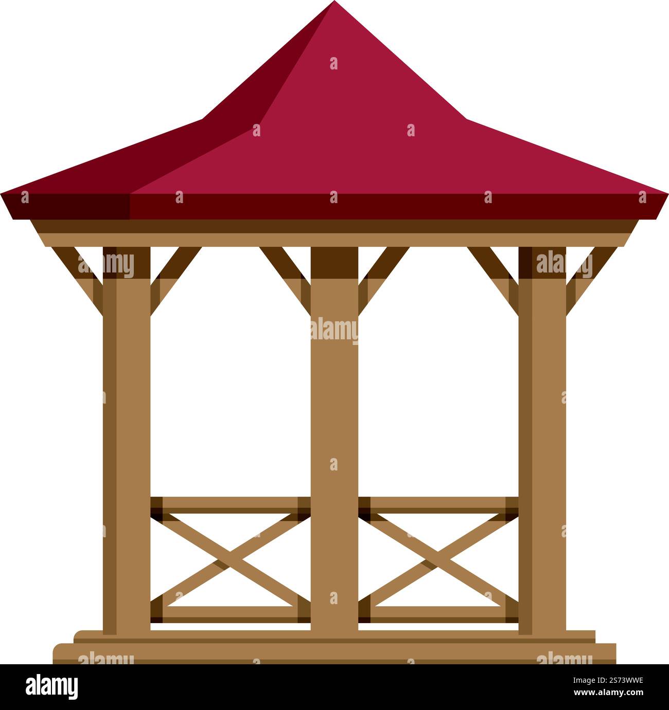 Garden shelter icon cartoon vector. Pergola house. Park architecture ...