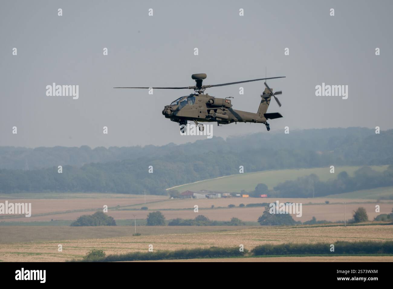left side view of a British army Boeing Apache Longbow Attack ...
