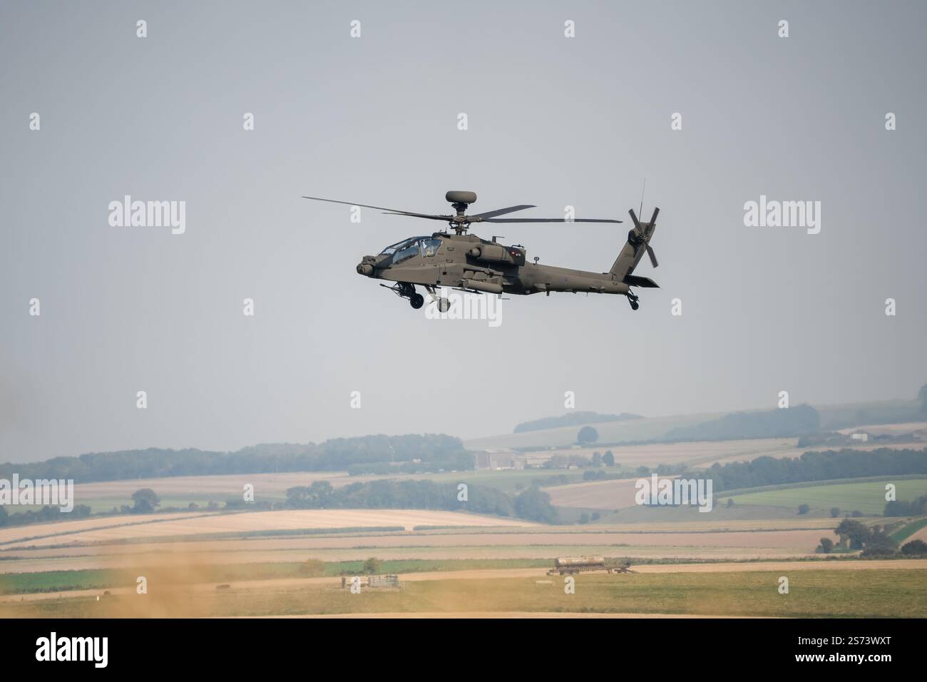 left side view of a British army Boeing Apache Longbow Attack ...
