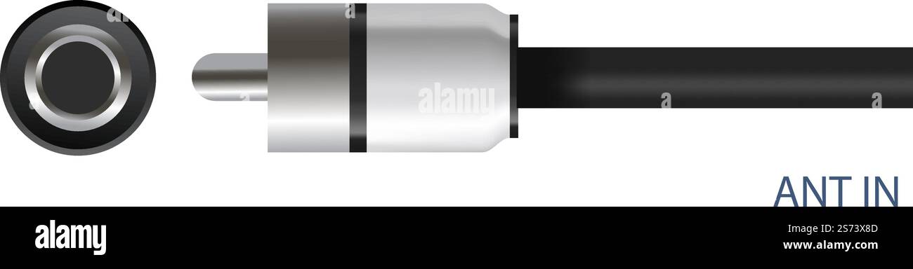 Type of connectors and cables for home devices and gadgets. Isolated ...