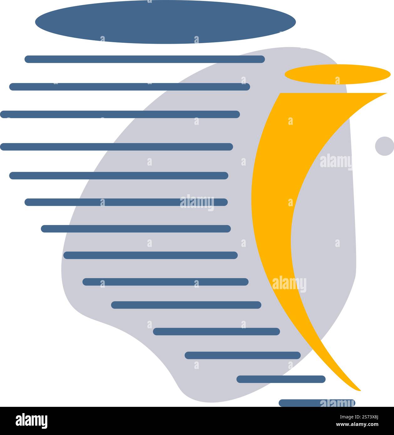 Weather and meteorology icon, isolated abstract sign showing the ...