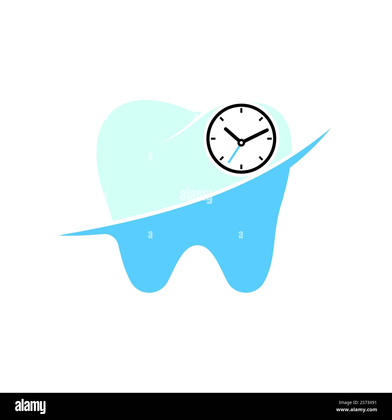 Dental time vector logo design template. Human tooth and clock icon ...