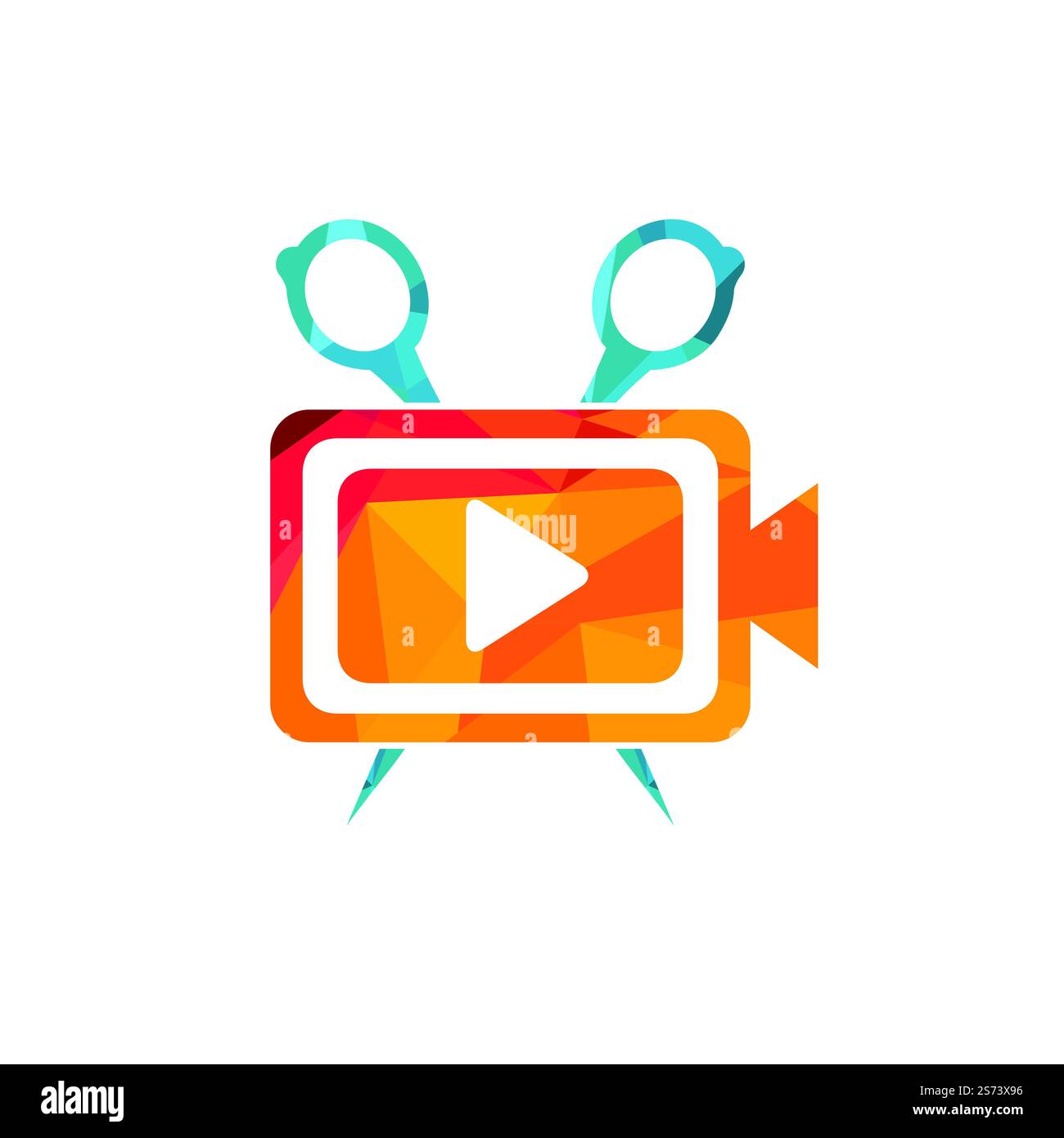 Movie film editor vector logo design. Video editing logo concept Stock Vector Image & Art - Alamy