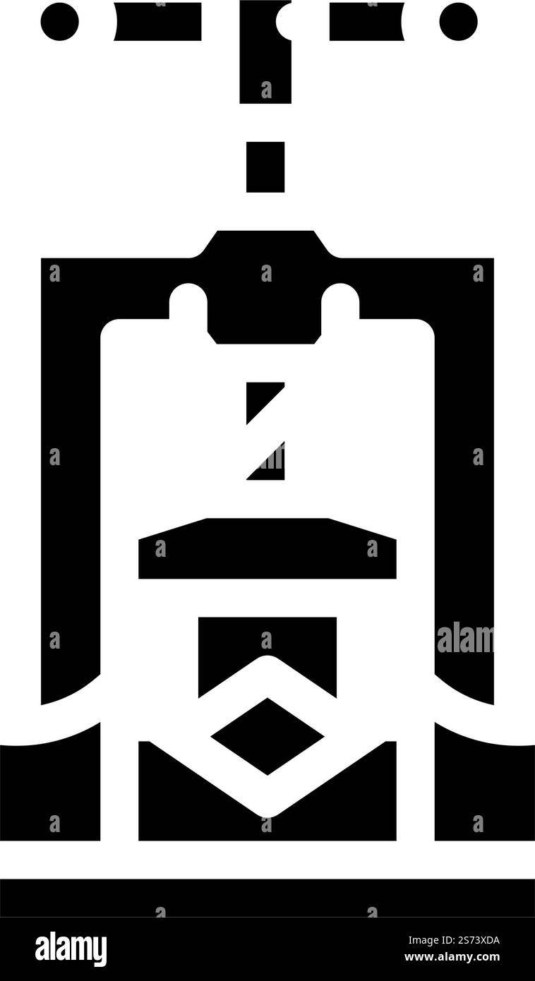 pipe vice glyph icon vector. pipe vice sign. isolated symbol ...