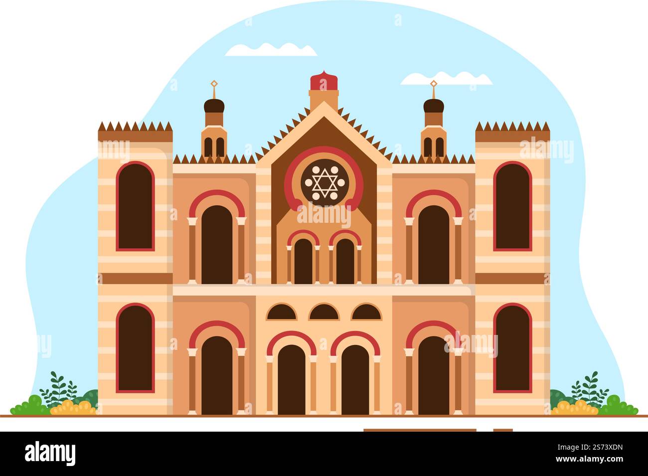 Synagogue Building or Jewish Temple with Religious, Hebrew or Judaism ...