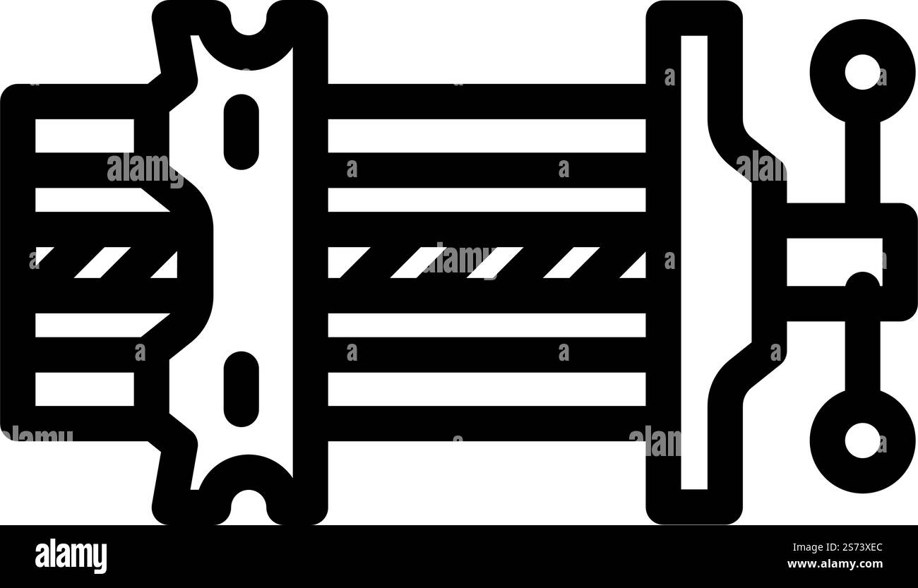 quick release vice line icon vector. quick release vice sign. isolated ...