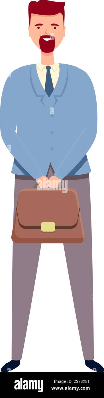 Bank manager icon cartoon vector. Small finance. Check person. Bank ...