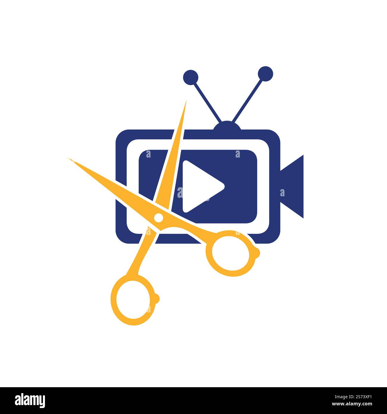 Movie film editor vector logo design. Video editing logo concept Stock Vector Image & Art - Alamy