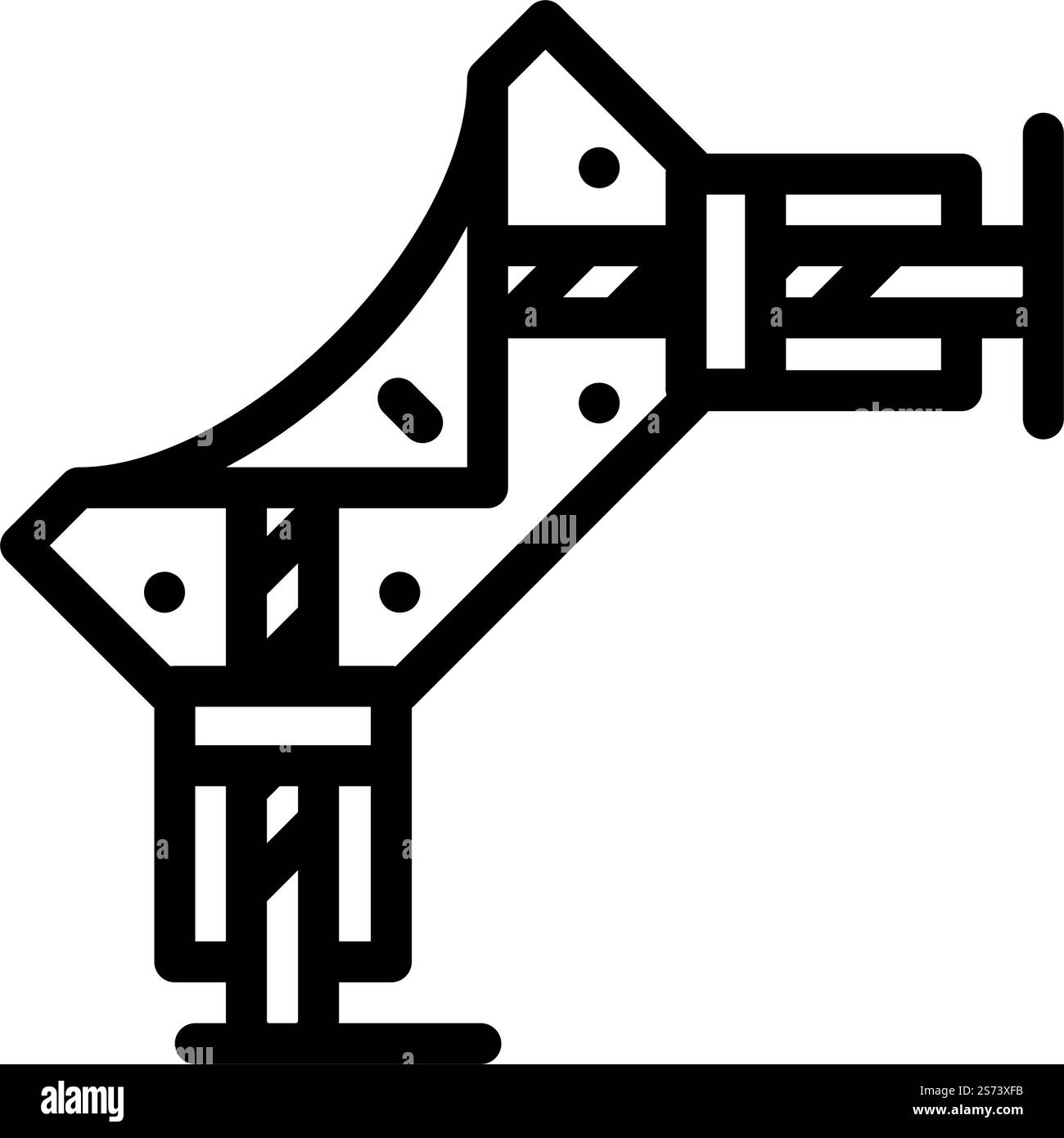 corner clamp line icon vector. corner clamp sign. isolated contour ...