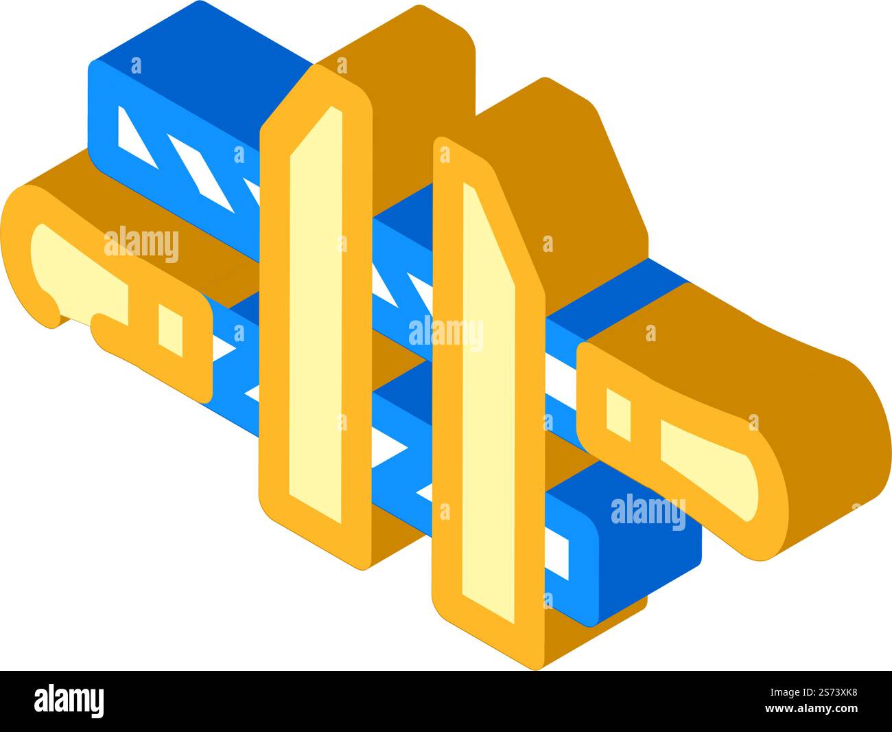 hand screw clamp isometric icon vector. hand screw clamp sign. isolated ...
