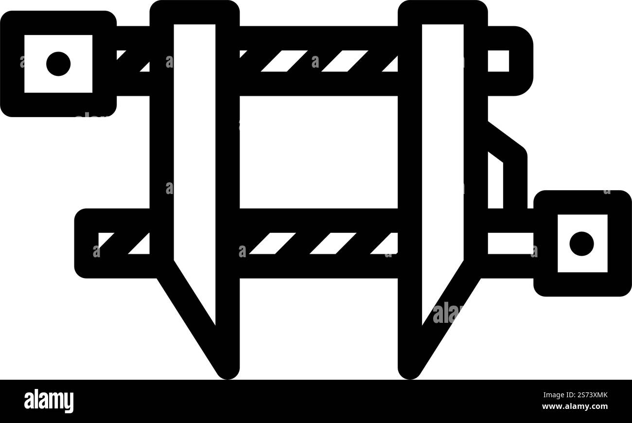 parallel clamp line icon vector. parallel clamp sign. isolated contour ...