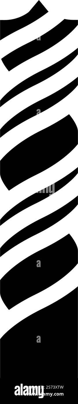 spur wood drill bit glyph icon vector. spur wood drill bit sign ...