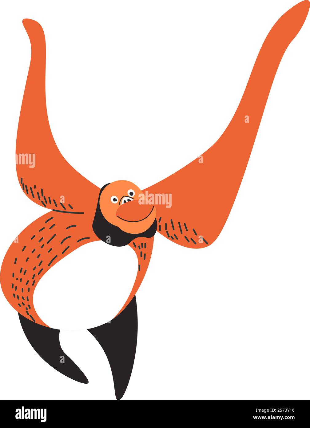 Flying bird with wings, avian animal creature portrait. Isolated ...