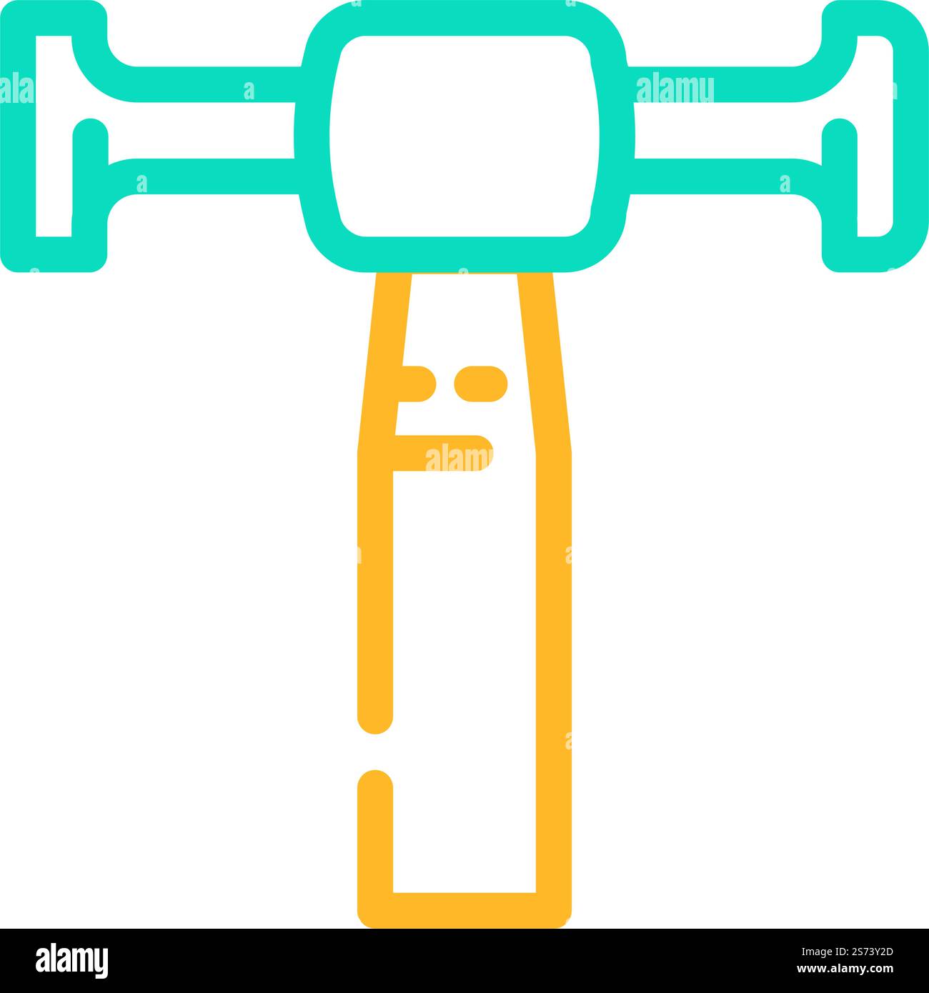 planishing hammer color icon vector. planishing hammer sign. isolated ...