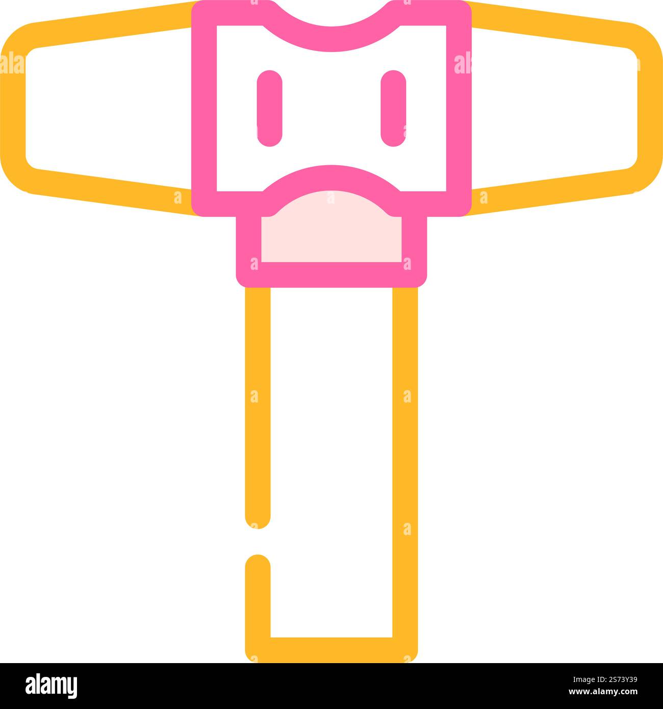 soft faced hammer color icon vector. soft faced hammer sign. isolated ...