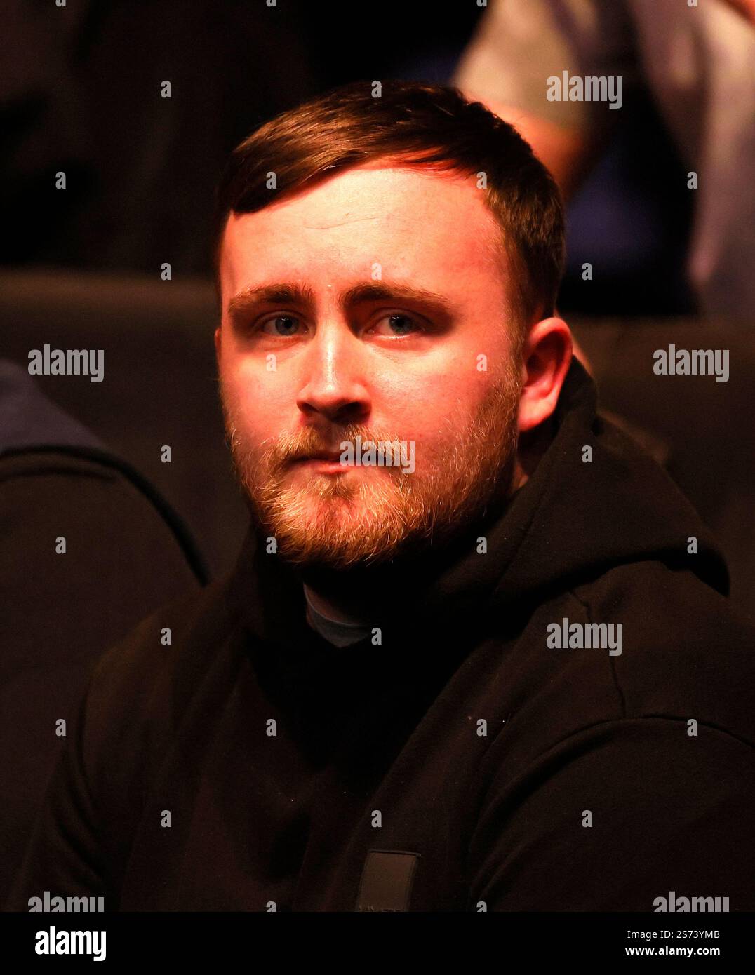 Dart player Luke Littler in the crowd at the Co-op Live Arena ...