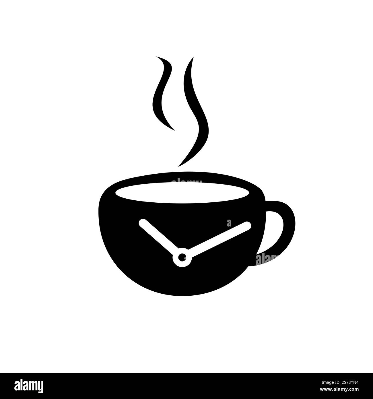 Coffee time vector logo design. Coffee cup time clock concept design ...