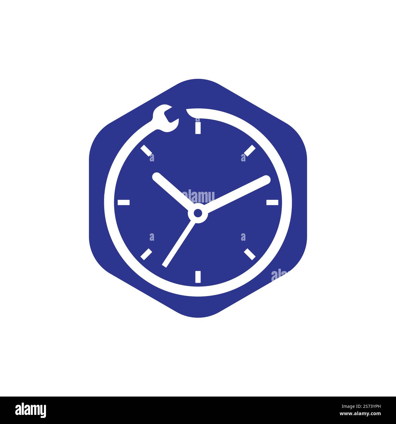 Service time vector logo design. Repair time logo design template Stock ...