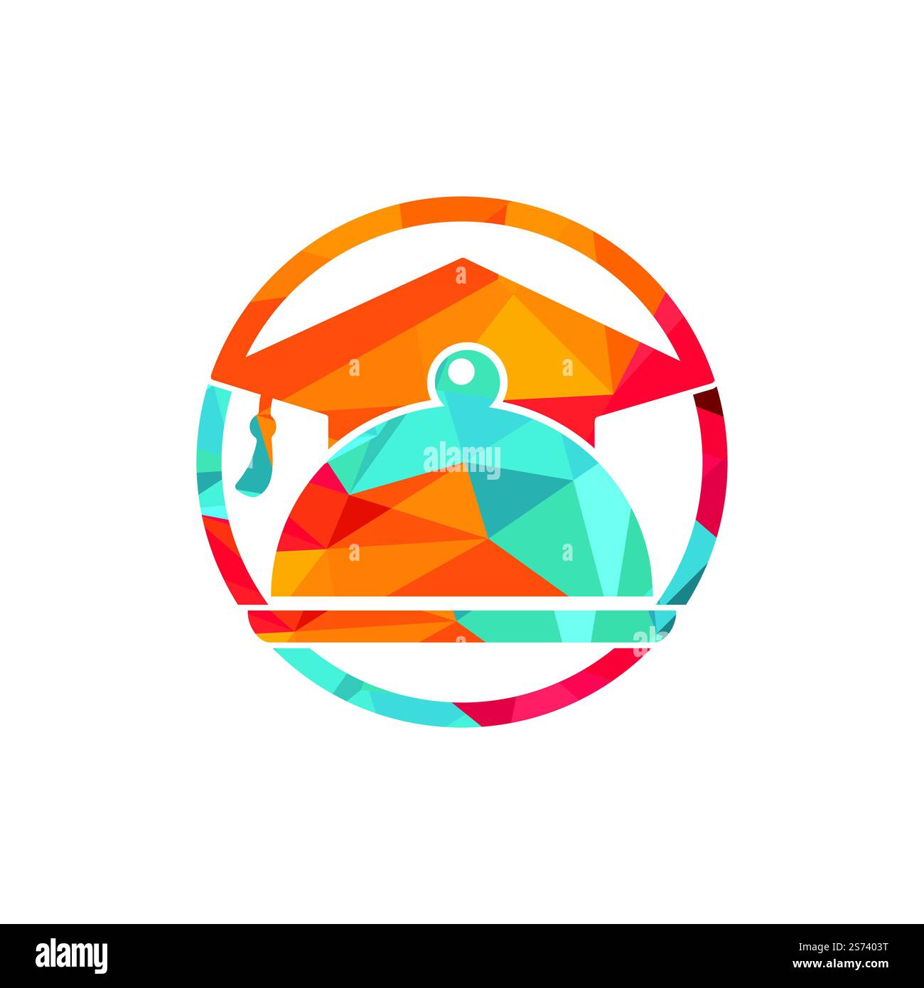 Educational food vector logo design concept. Food cooking education ...